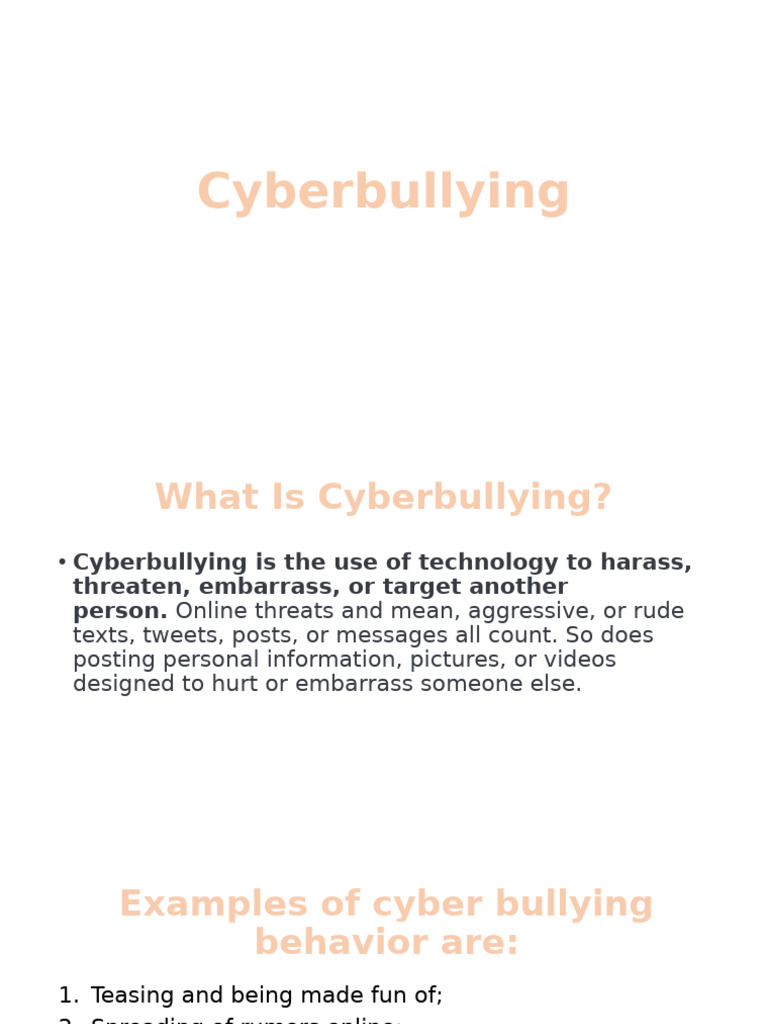 Cyberbullying | PDF | Cyberbullying | Bullying