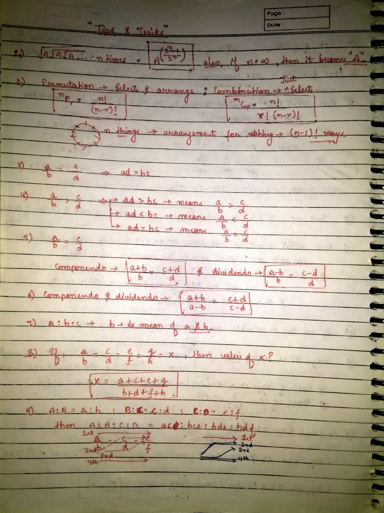 Aptitude formula notes | PDF