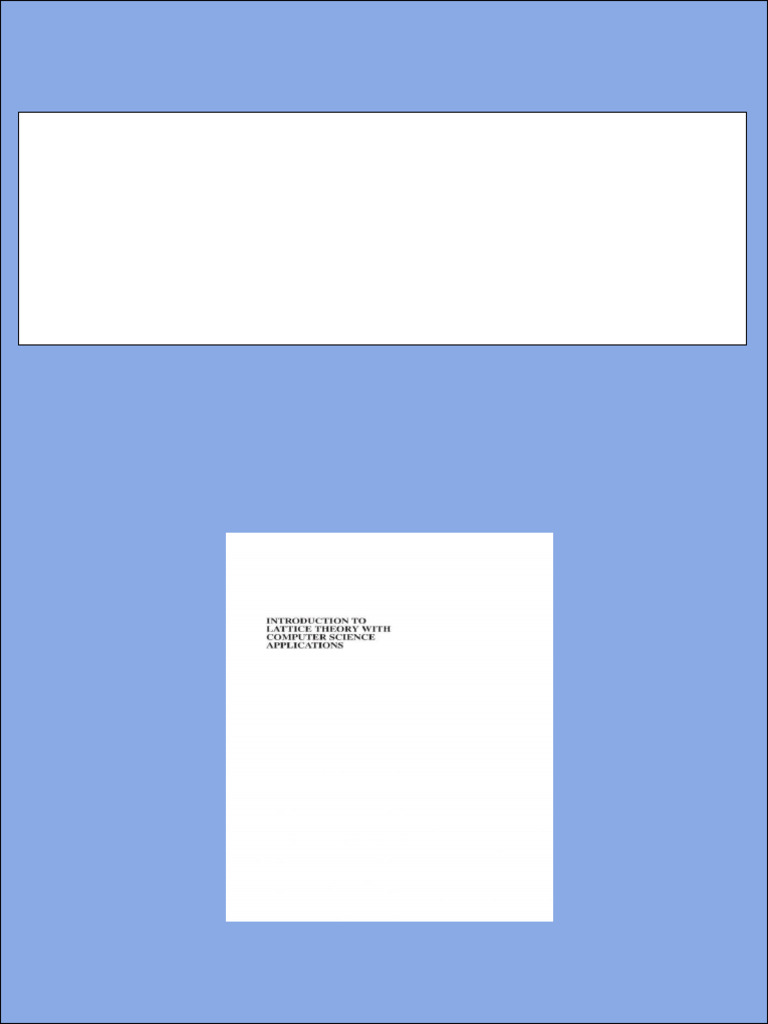 Introduction to Lattice Theory with Computer Science Applications 1st Edition Gargdownload | PDF