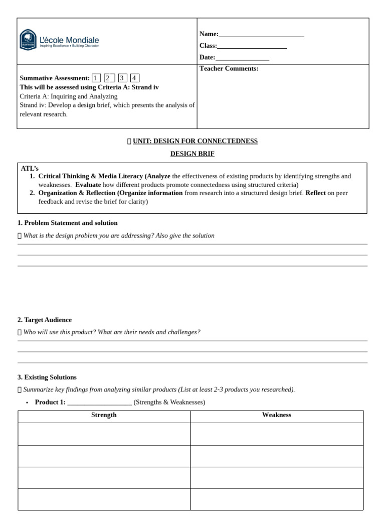 Summative Assessment Objective A Pdf Procedural Knowledge Human Communication