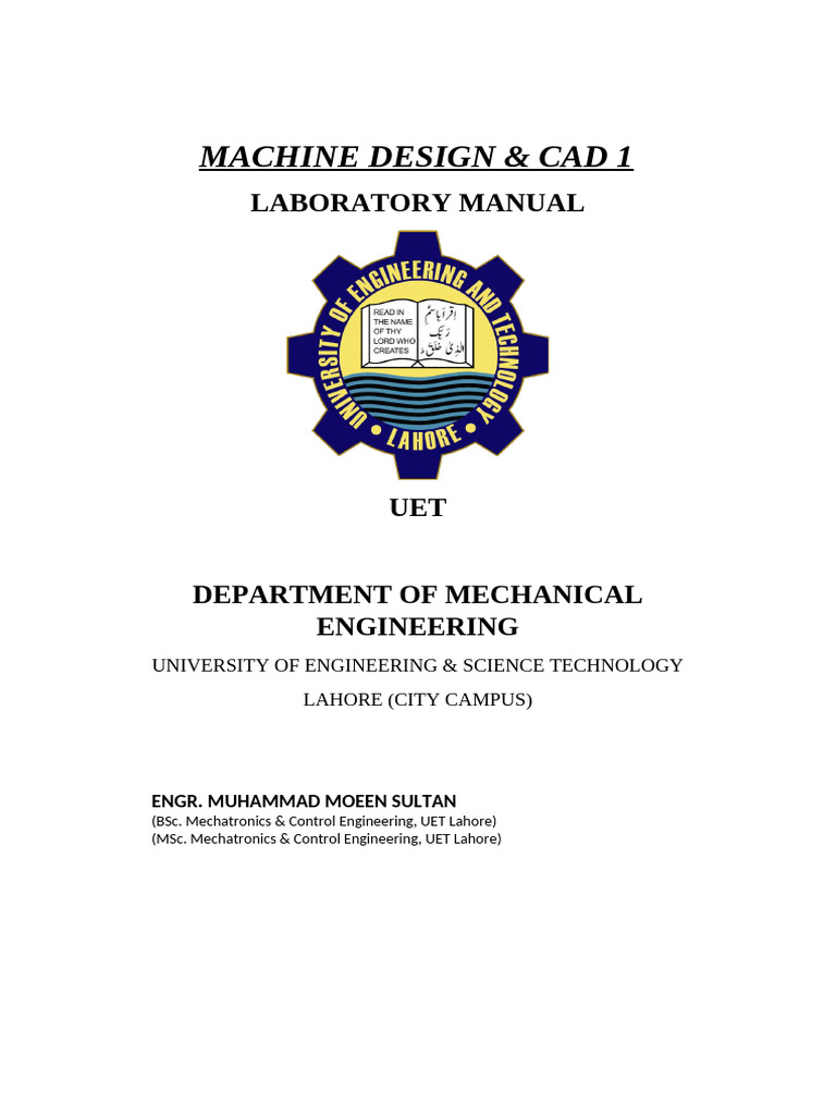 Machine Design CAD 1 Lab Manual AutoCAD | PDF | Ellipse | Circle