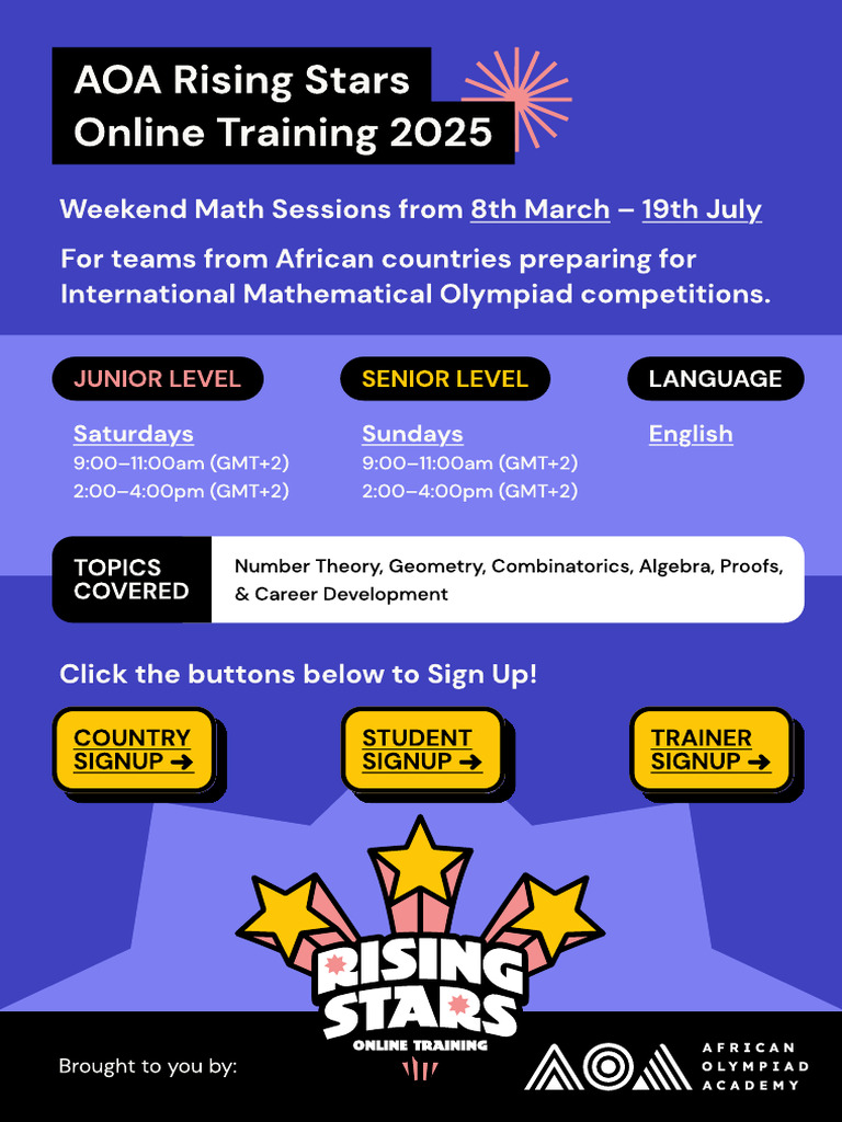 AOA Rising Stars Online Training Flyer 2 | PDF