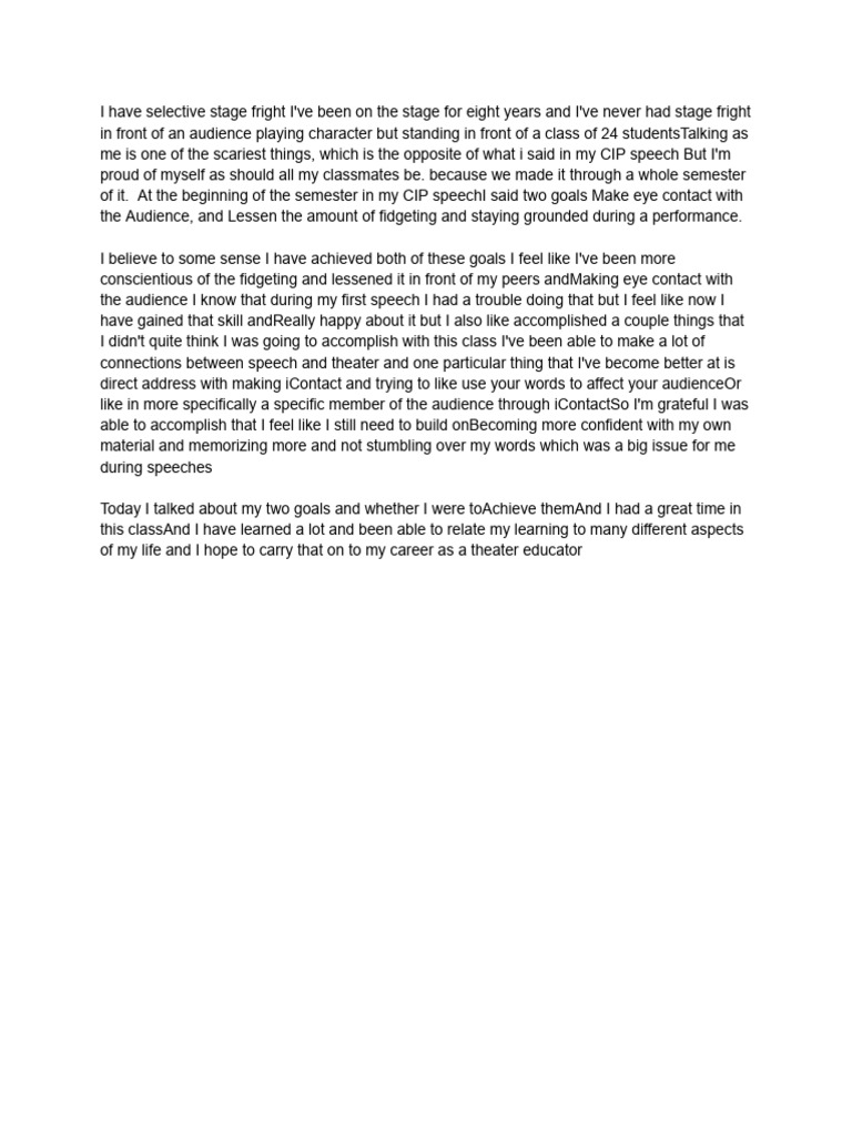 Overcoming Stage Fright in Public Speaking | PDF