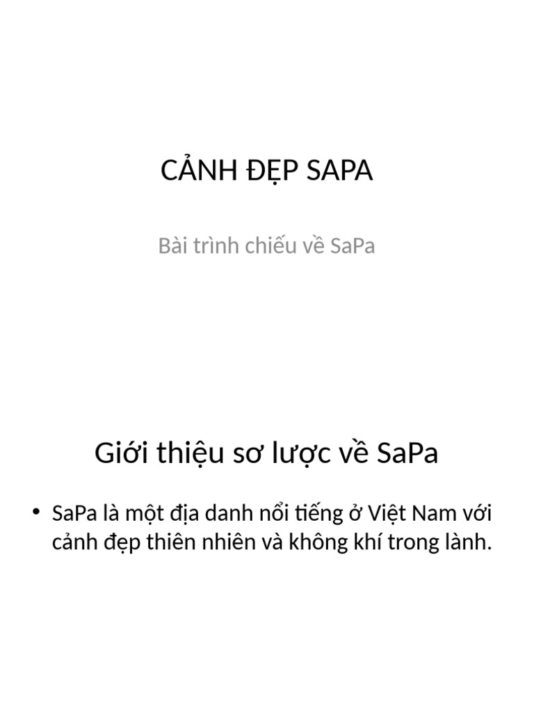 Canh Dep Sapa | PDF