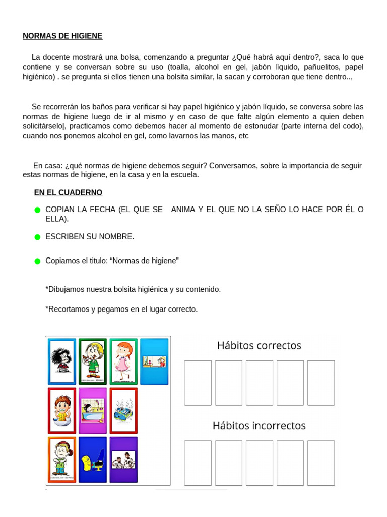 Secuencia #1 CS, Nat, NORMAS DE Higiene | PDF