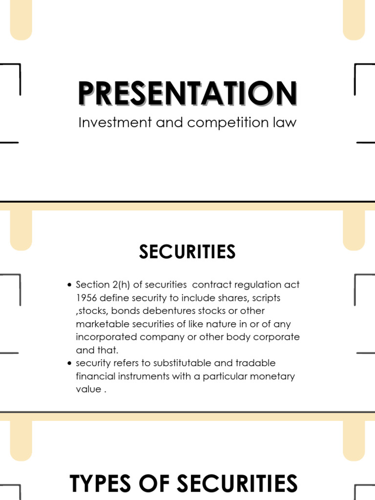 Types of Securities Explained | PDF