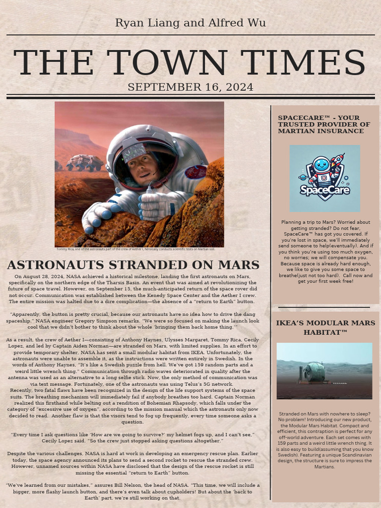 Astronauts Stranded On Mars | PDF | Mars | Nasa