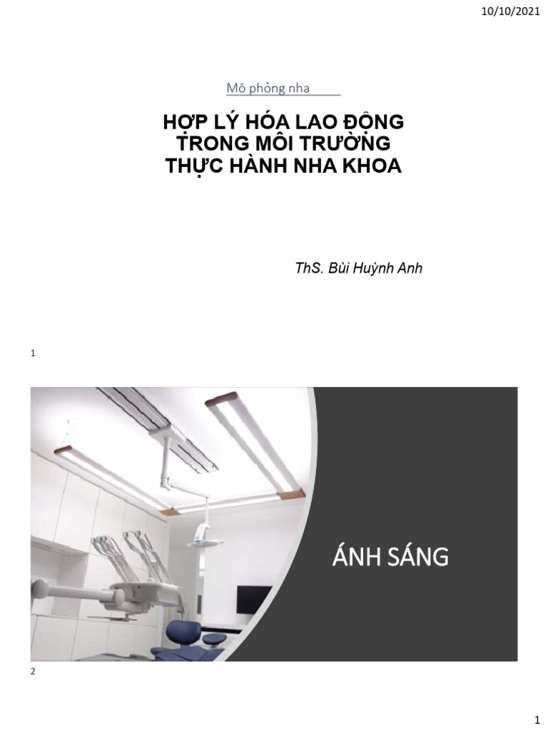 6. Hợp lý hóa môi trường thực hành - ThS. Bùi Huỳnh Anh (1) | PDF