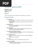 MOM Template and Examples | PDF