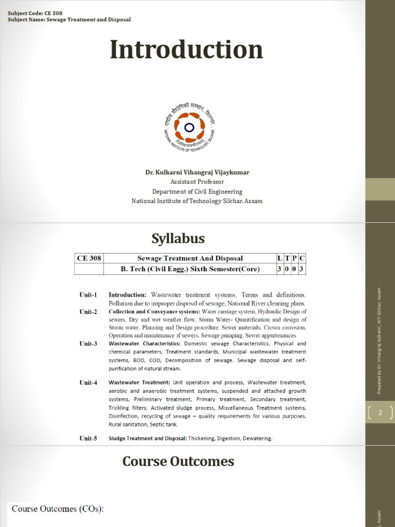 Chapter 1, 2, 3 - Sewage Estimation, Sewer Materials, Sewer Design ...