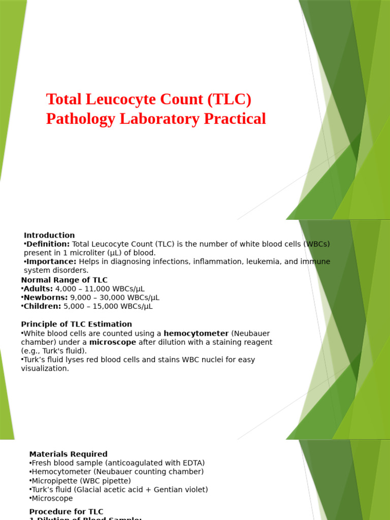 1-TLC, DLC, Platelet count. | PDF | White Blood Cell | Vertebrates