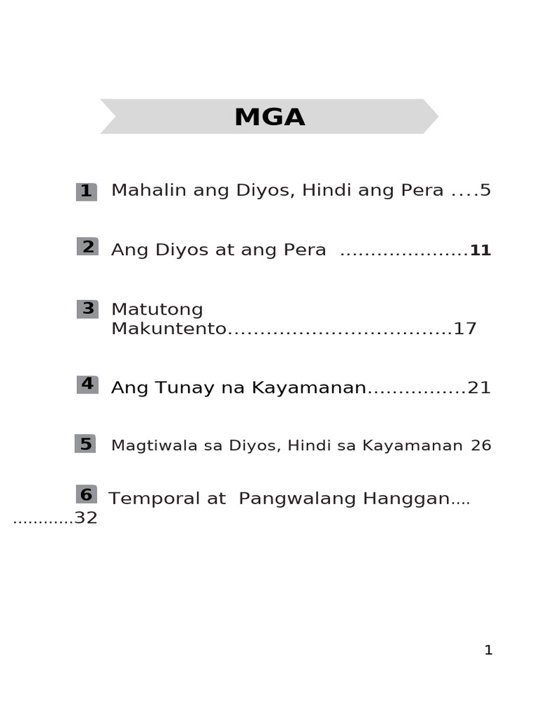 Ang Diyos at Ang Kayaman | PDF