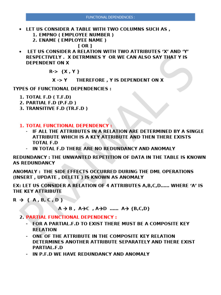 Functional Dependencies | PDF