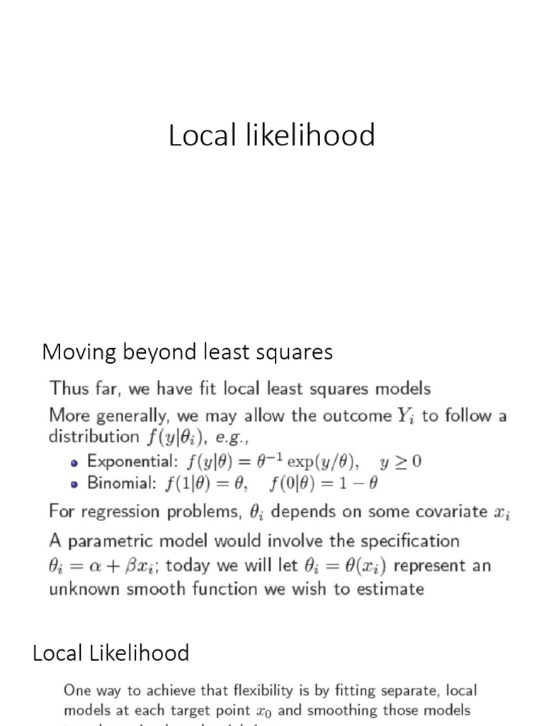 14 Local Likelihood | PDF