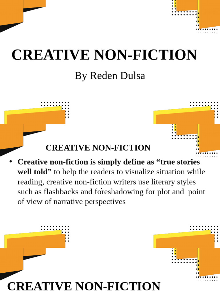 CREATIVE NON-FICTION | PDF | Creative Nonfiction | Writing