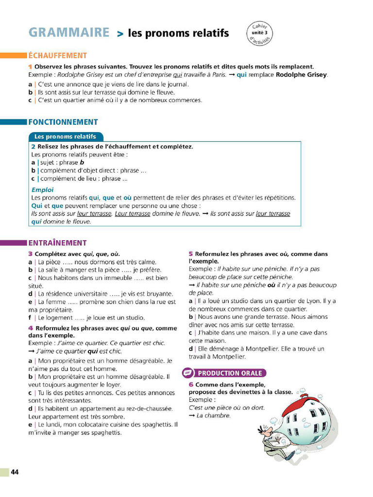 Les pronoms relatifs grammaire et exercices (1) (1) | PDF