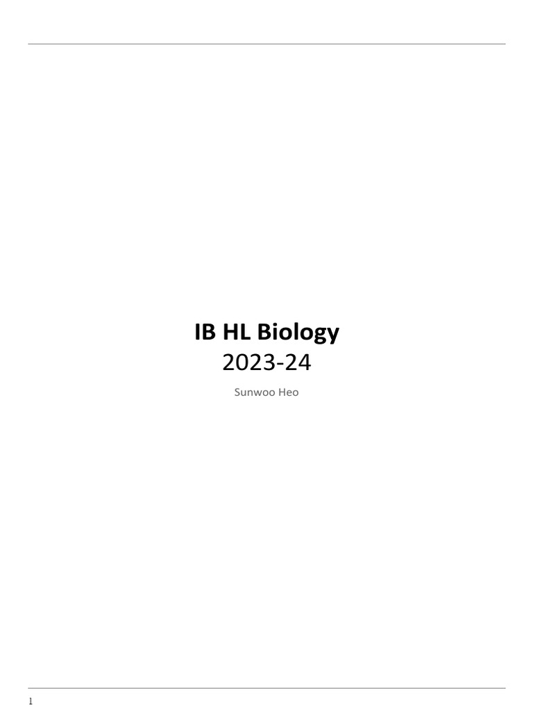 23-24 EOYE IB Bio Note - Final | PDF | Abiogenesis | Solvation