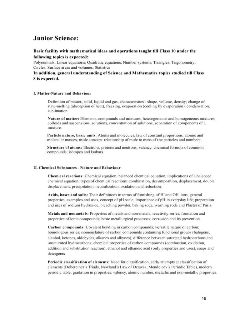 NSEJS Syllabus | PDF