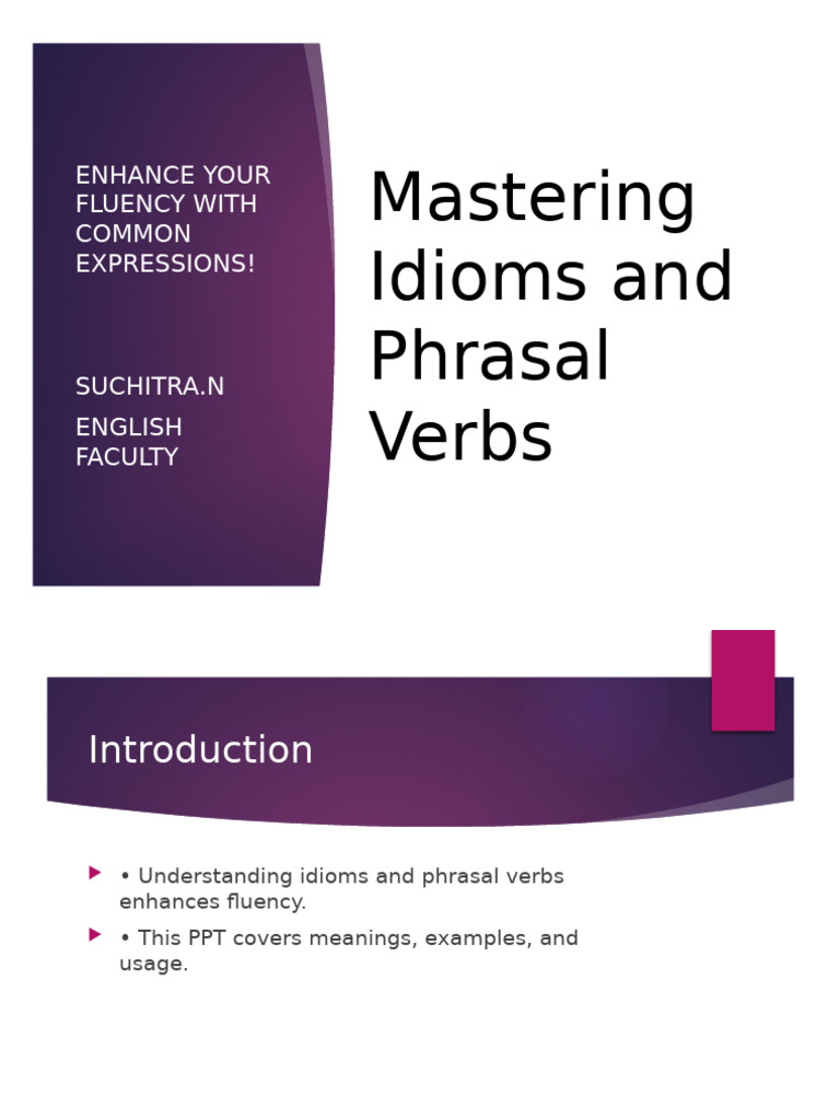 Idioms and Phrasal Verbs | PDF