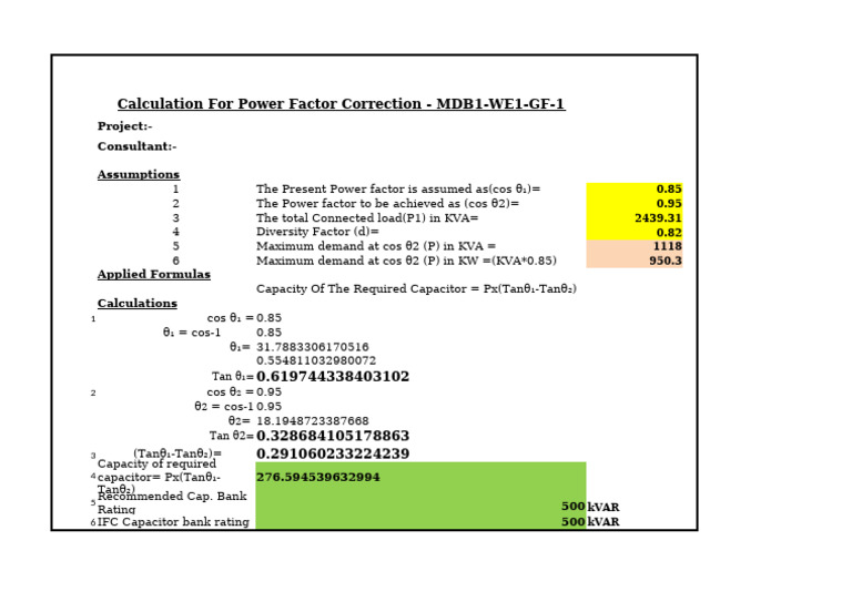 Copy of 4a.CAPACITOR_BANK_SIZE_CALCULATION(1) | PDF