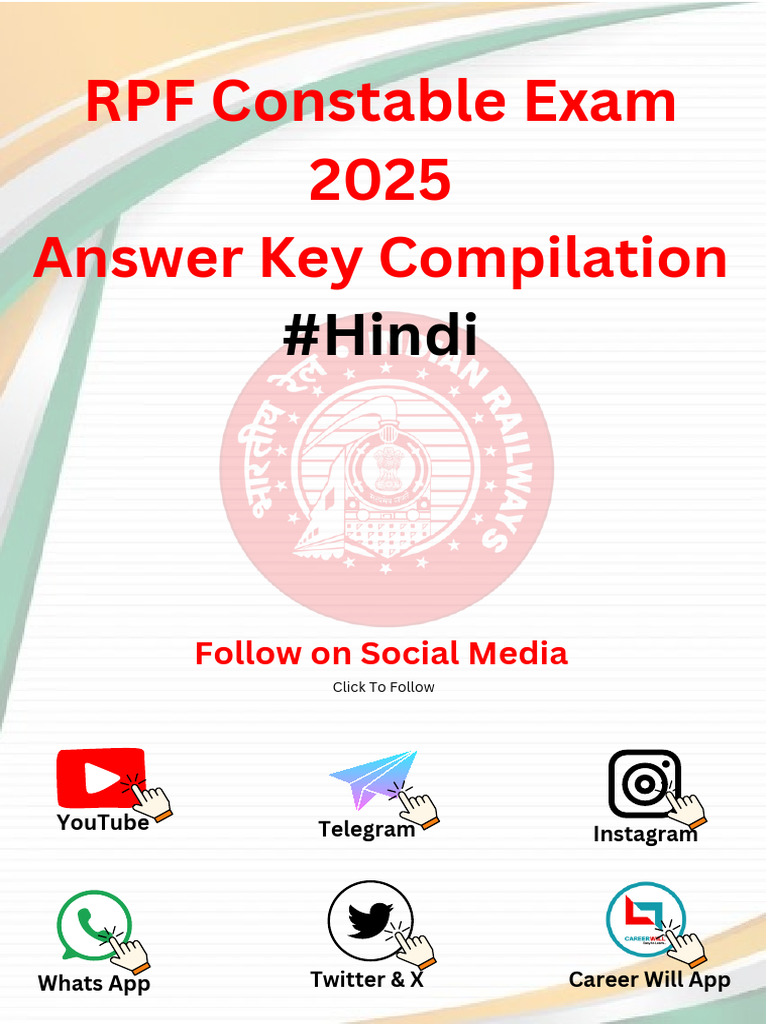 RPF Constable 2025 AnswerKey Compilation in Hindi | PDF