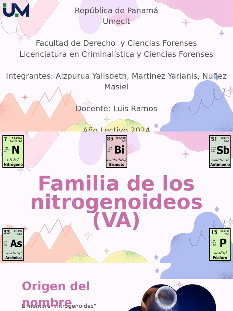 Nitrogenoideos Presentación Grupo (VA) | PDF | Materiales | Conjuntos de elementos químicos