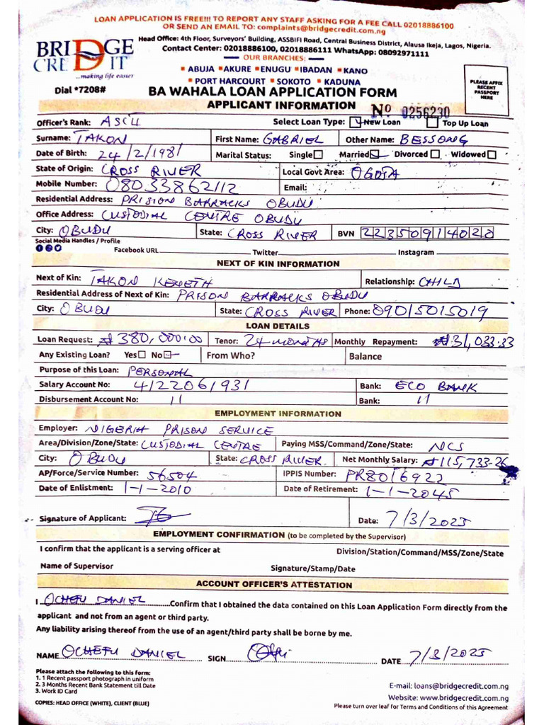 Takon Gabriel Bessong Laf | PDF