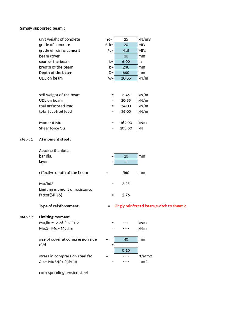 Simply Supported Beam Design Guide | PDF | Beam (Structure) | Solid ...