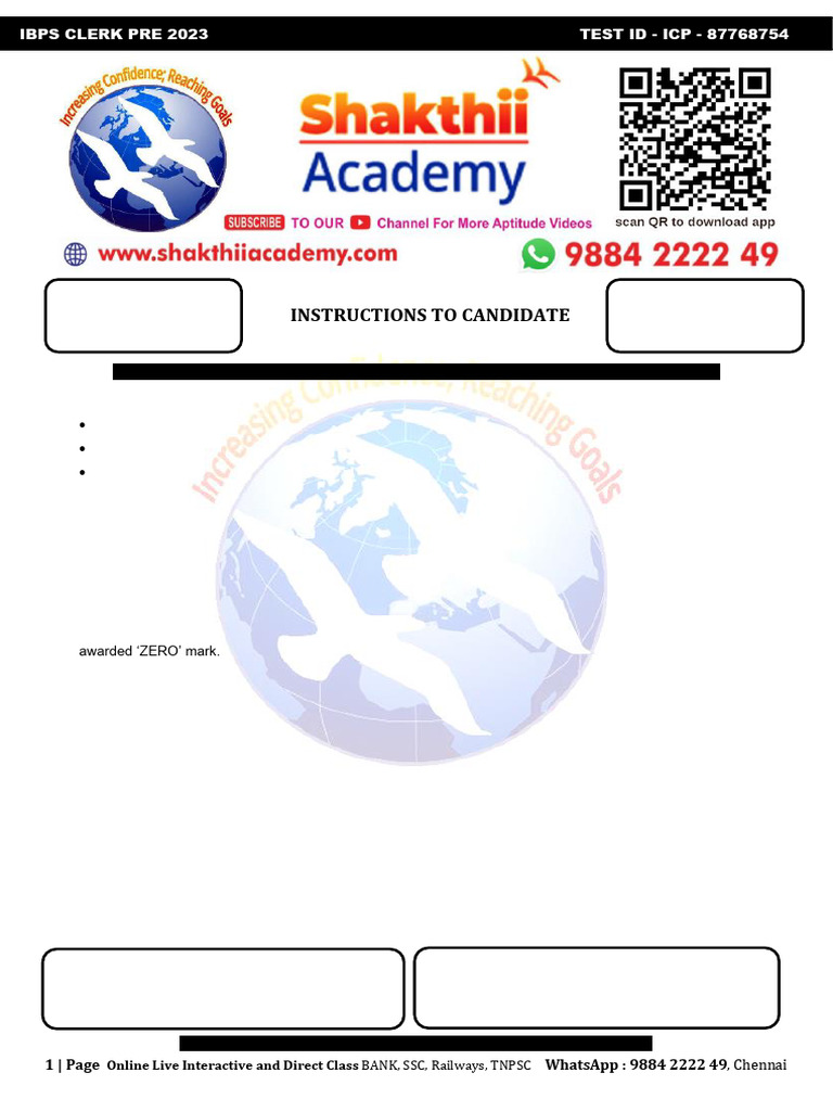 IBPS CLERK PRE 05 (Eng Ques) | PDF | Vocational Education | Curriculum