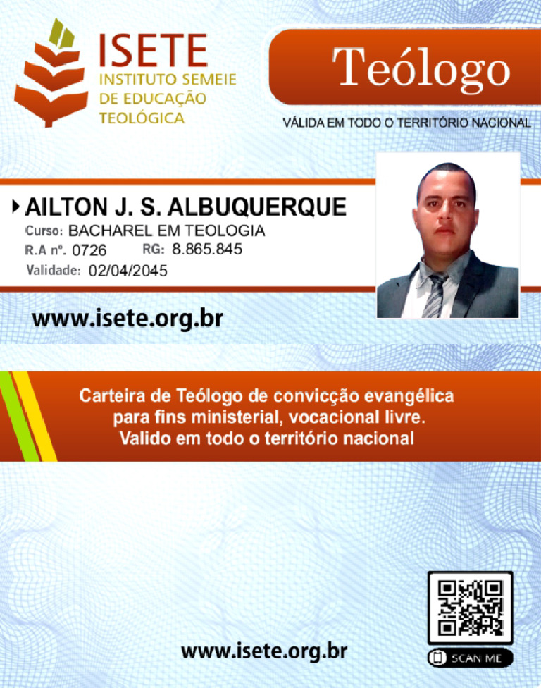 Carteira de Teologo Ailton-1 | PDF