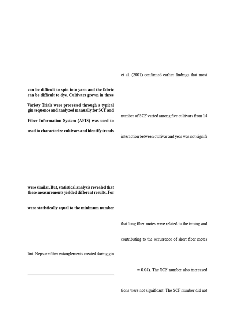 Seed Coat Fragments, Motes, and Neps | PDF | Cotton | Textile Manufacturing