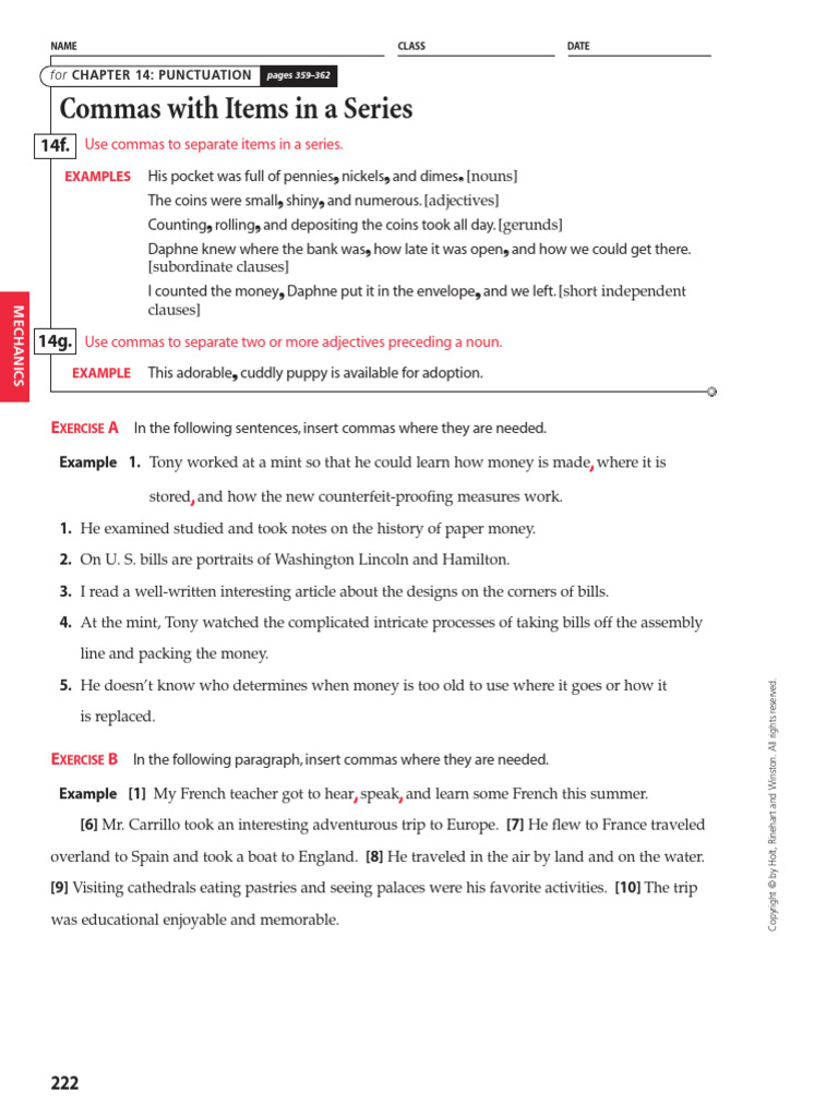 Grammar Usage and Mechanics Second-229-237 | PDF | Comma | Linguistics
