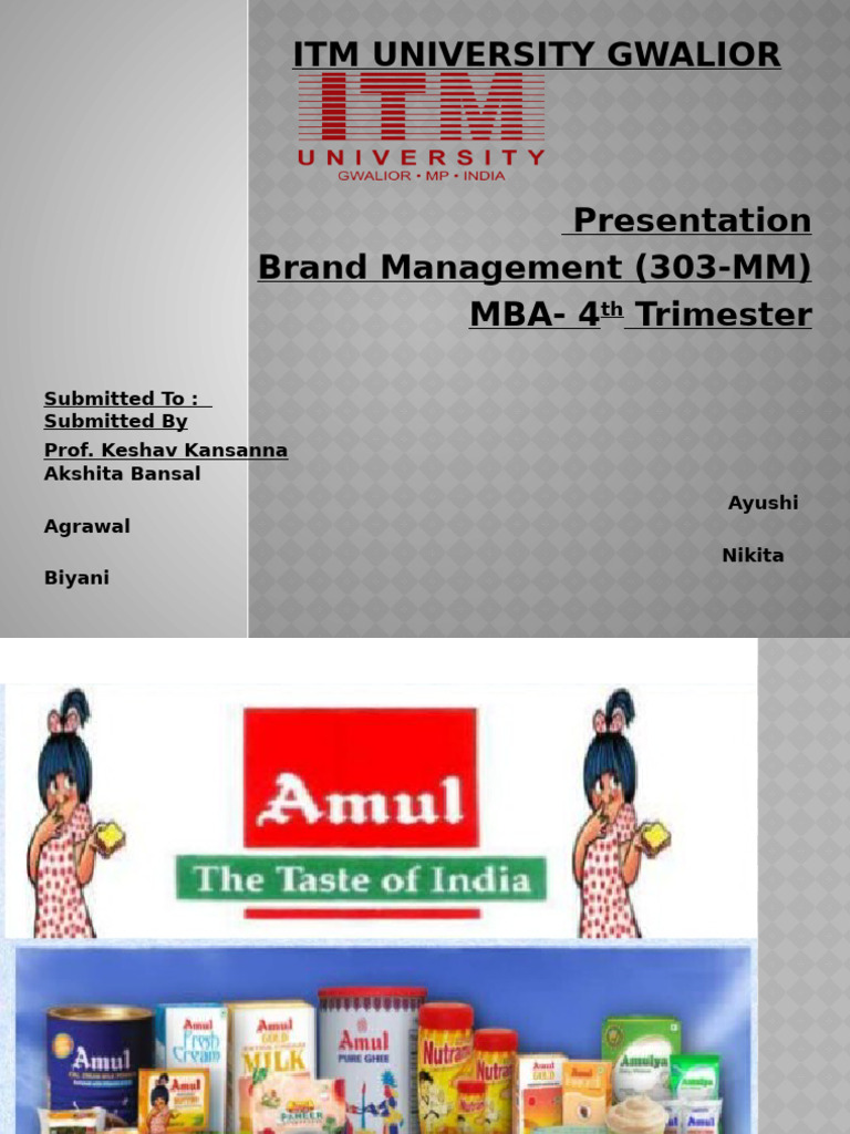 Amul | PDF | Dairy | Dairy Products