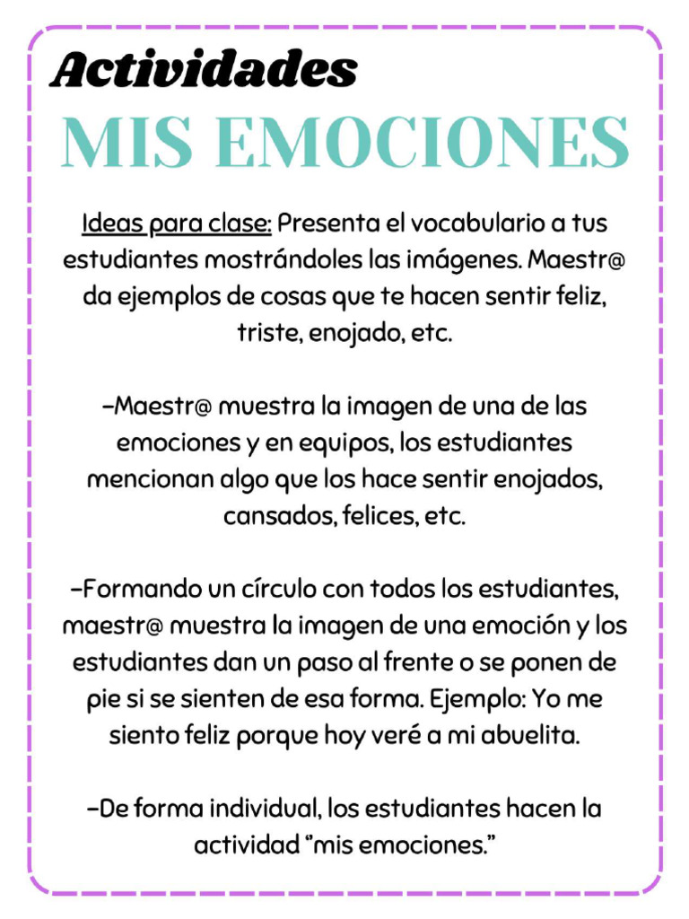 Mis Emociones | PDF