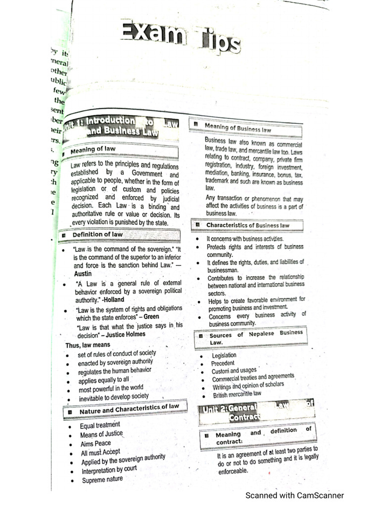 Business Law 4th Sem Quick Notes | PDF