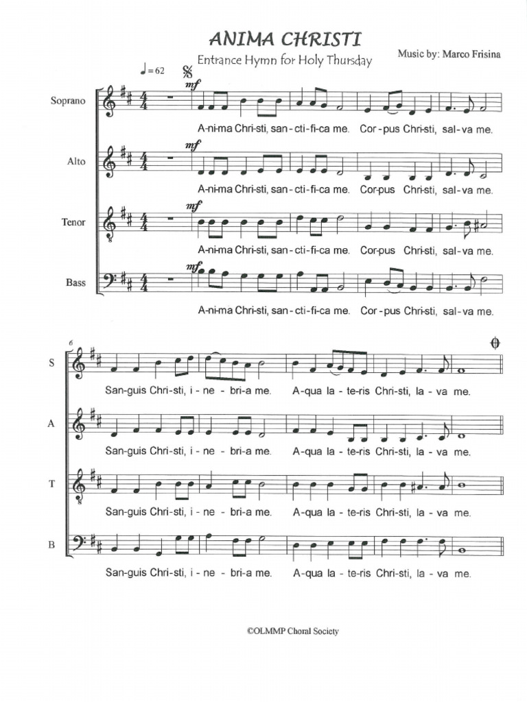 Anima Christi by Marco Frisina | PDF