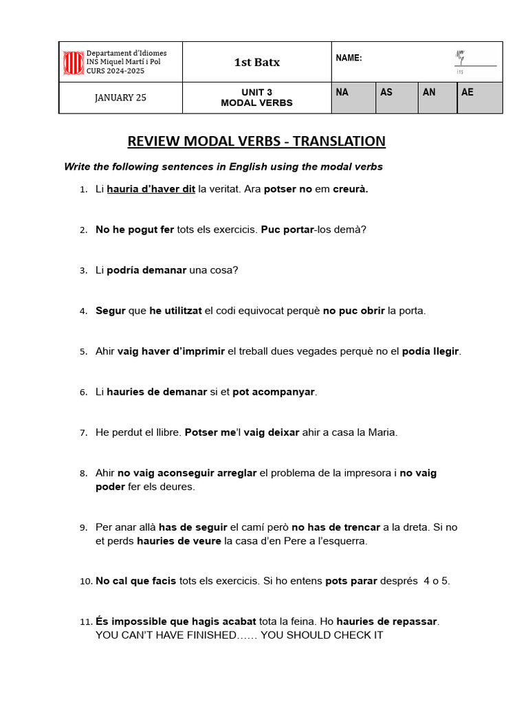 Còpia de REVIEW MODAL VERBS | PDF