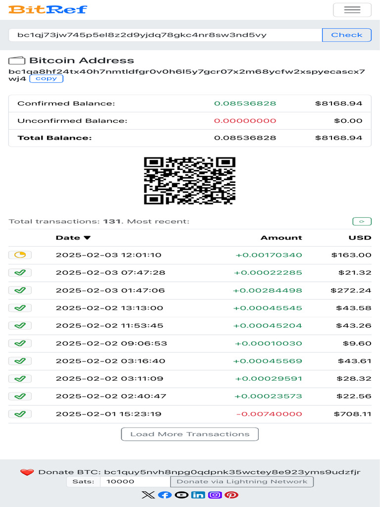 Address Bc1qa8hf24tx40h7nmtldfgr0v0h6l5y7gcr07x2m68ycfw2xspyecascx7wj4 ...