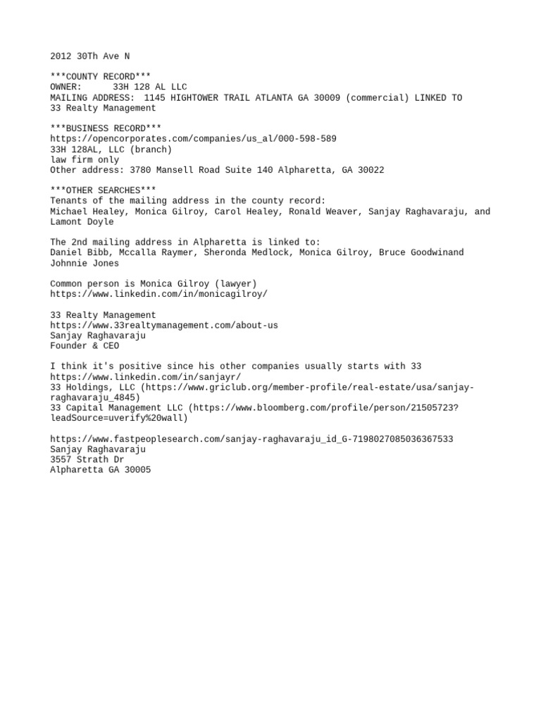 33H 128 Al LLC | PDF