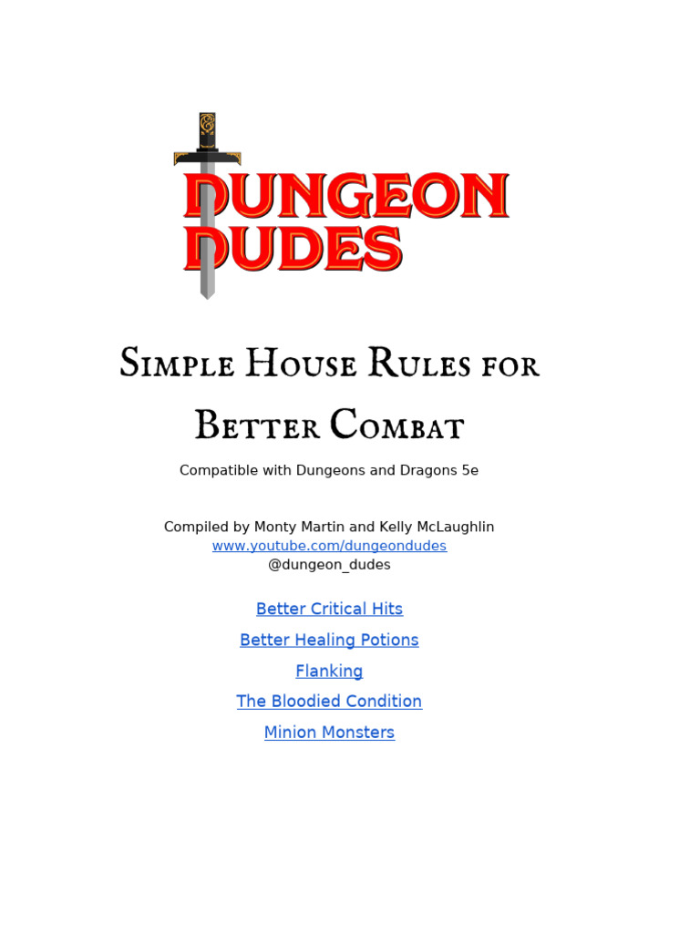 Minion Rules for D&D 5e Combat | PDF | Fantasy Games | Role Playing