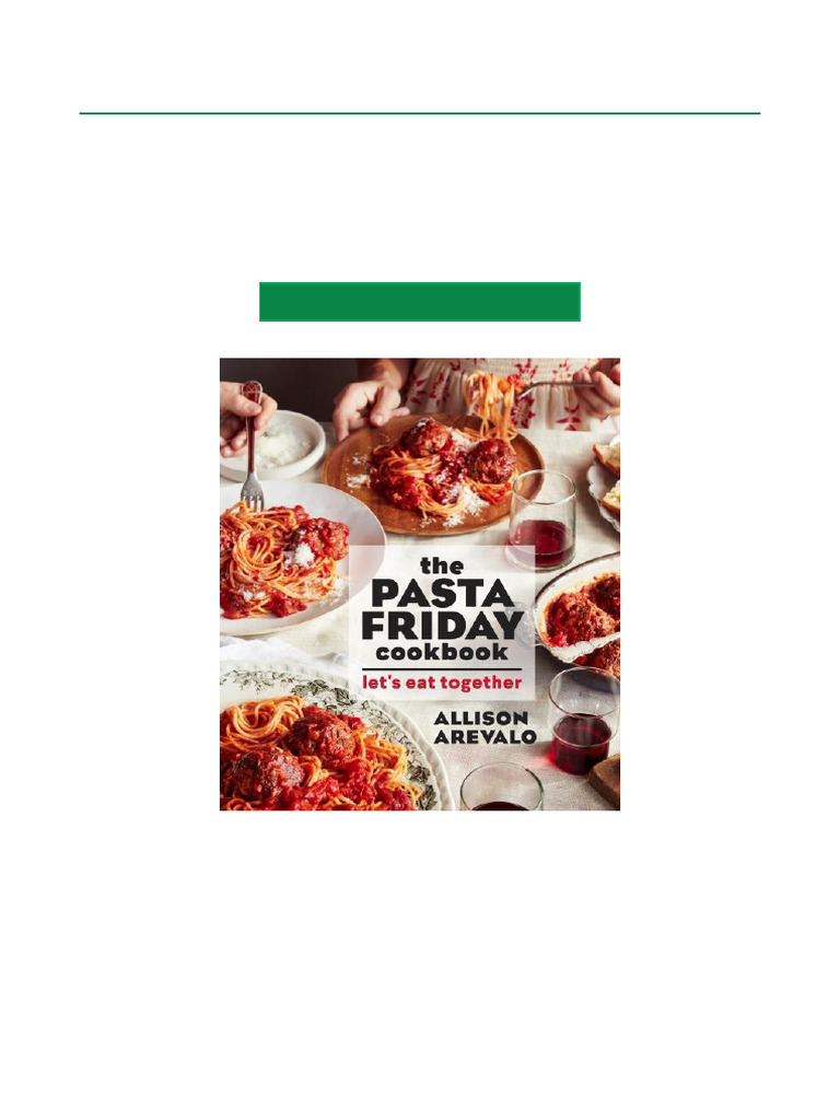 Pasta Friday Cookbook Download Guide | PDF