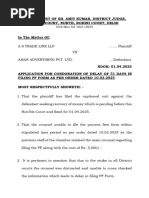 Application For Restoration Format Under Order 9 Rule 9 CPC - Mukesh ...