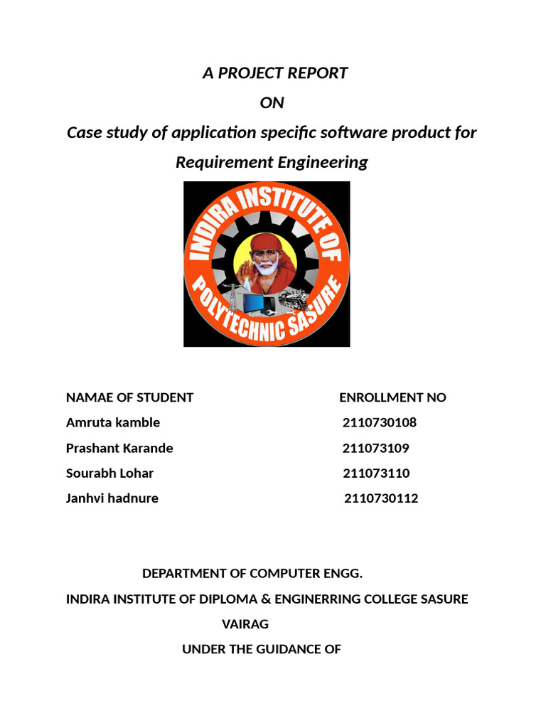 Case Study on Software Requirement Engineering | PDF