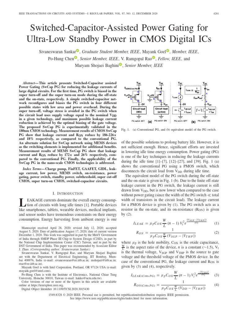 Switched-Capacitor-Assisted Power Gating For Ultra-Low Standby Power in ...