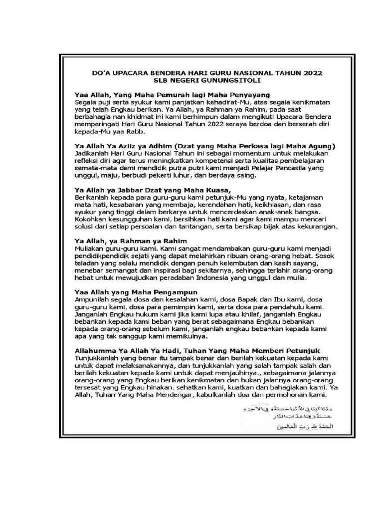 Doan Ultah PGRI | PDF