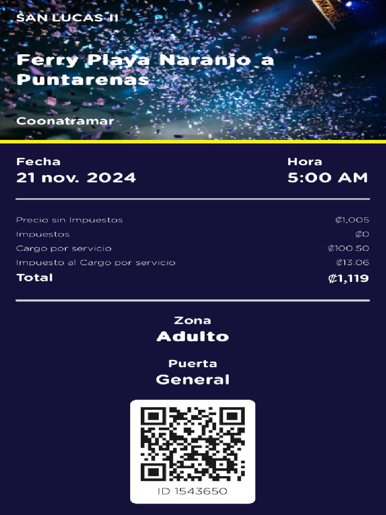 Ferry Playa Naranjo A Puntarenas | PDF