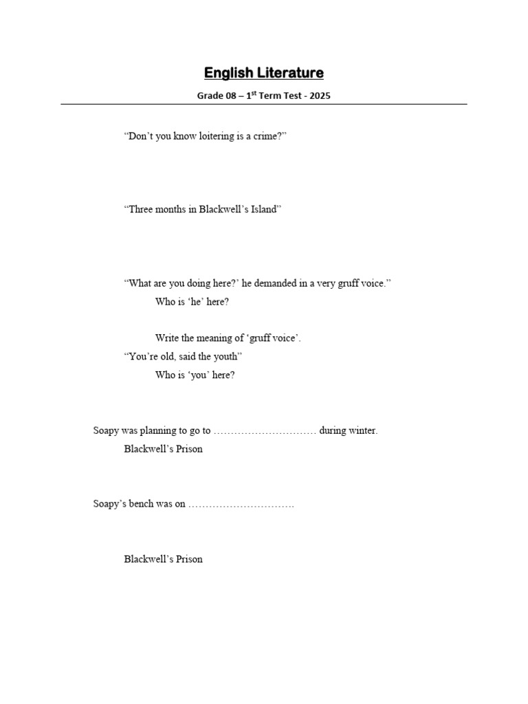 Lit - Grade 08 - 2 | PDF