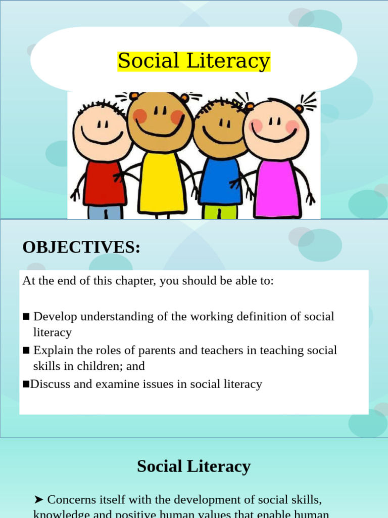 Chapter3Social Literacy | PDF | Social Skills | Literacy