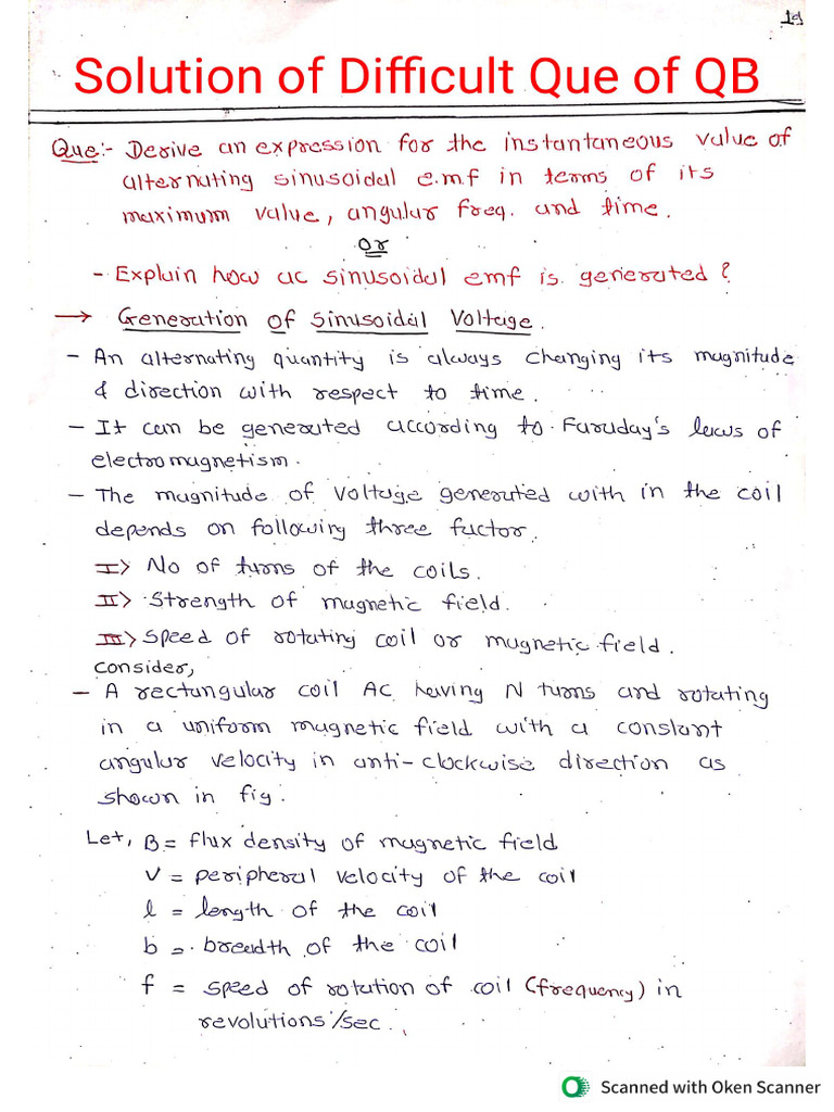 Solution of Difficult Que of QB | PDF