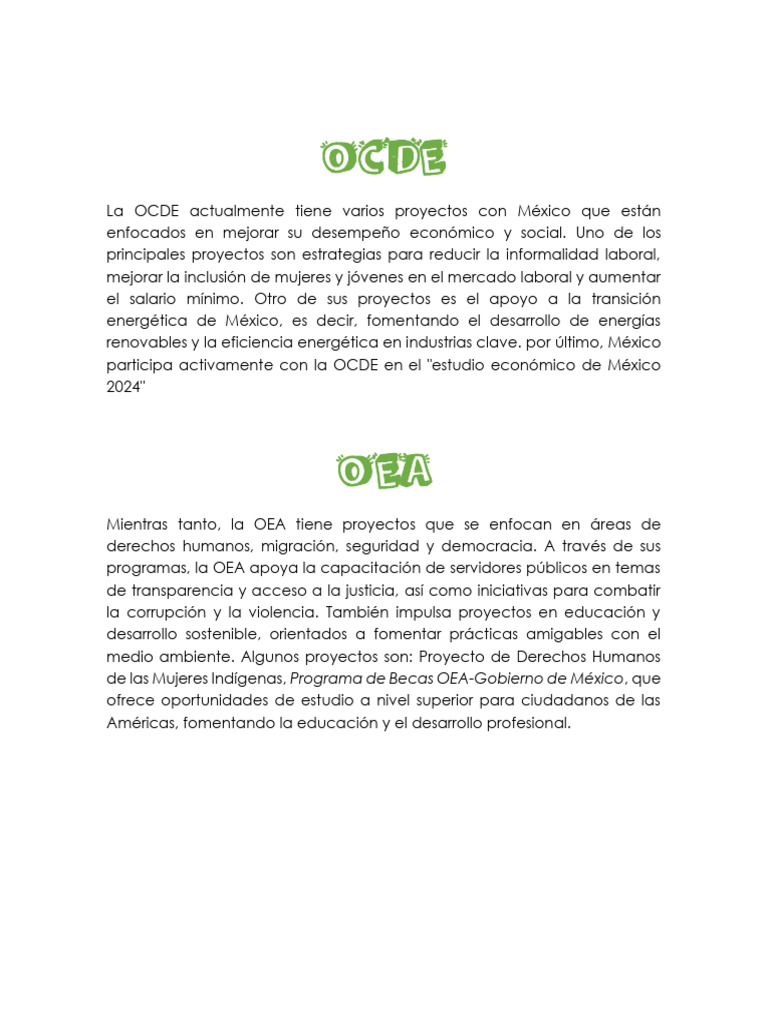 Ocde y Oea | PDF